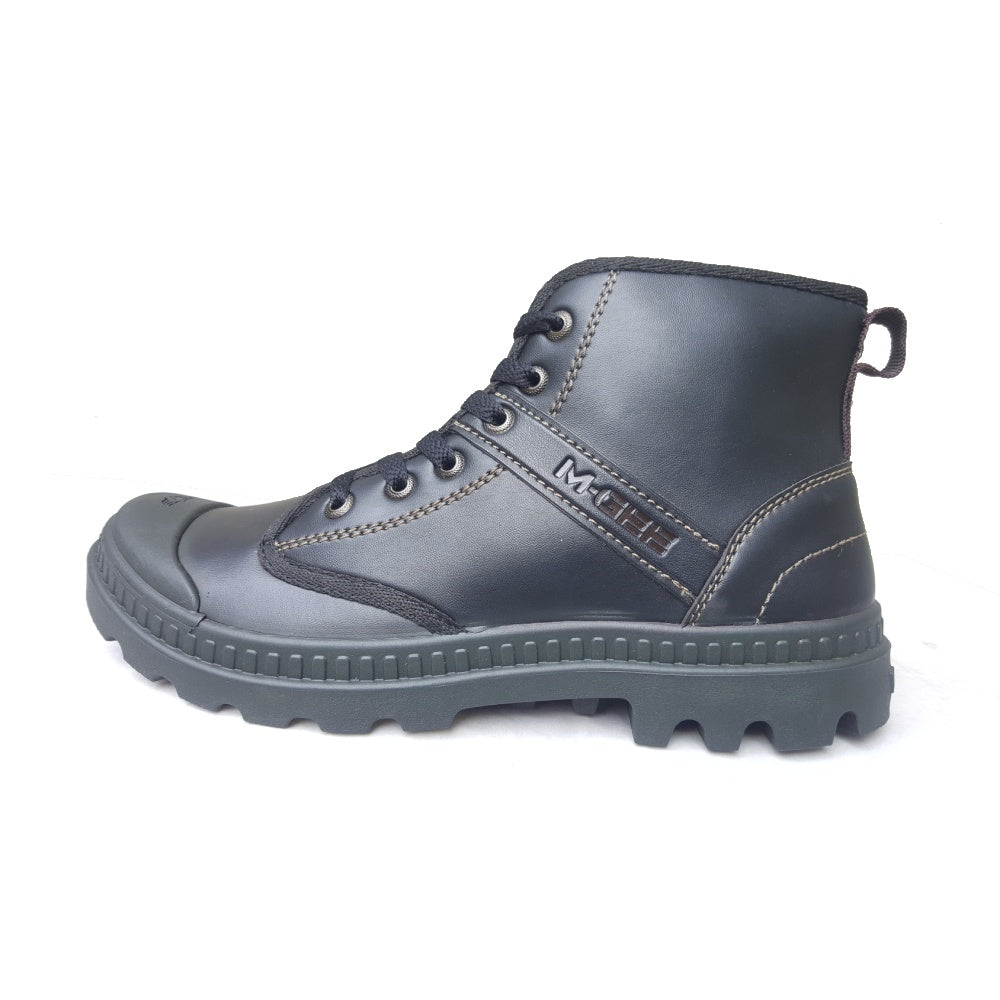 M.Gee Sepatu Pria Ori Tali Resleting Mgee Original MG-COMBAT Hitam ...